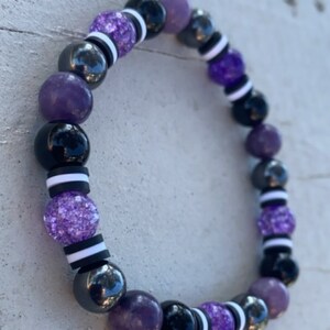 Shinso BNHA Real Crystal Bead Bracelet - Etsy