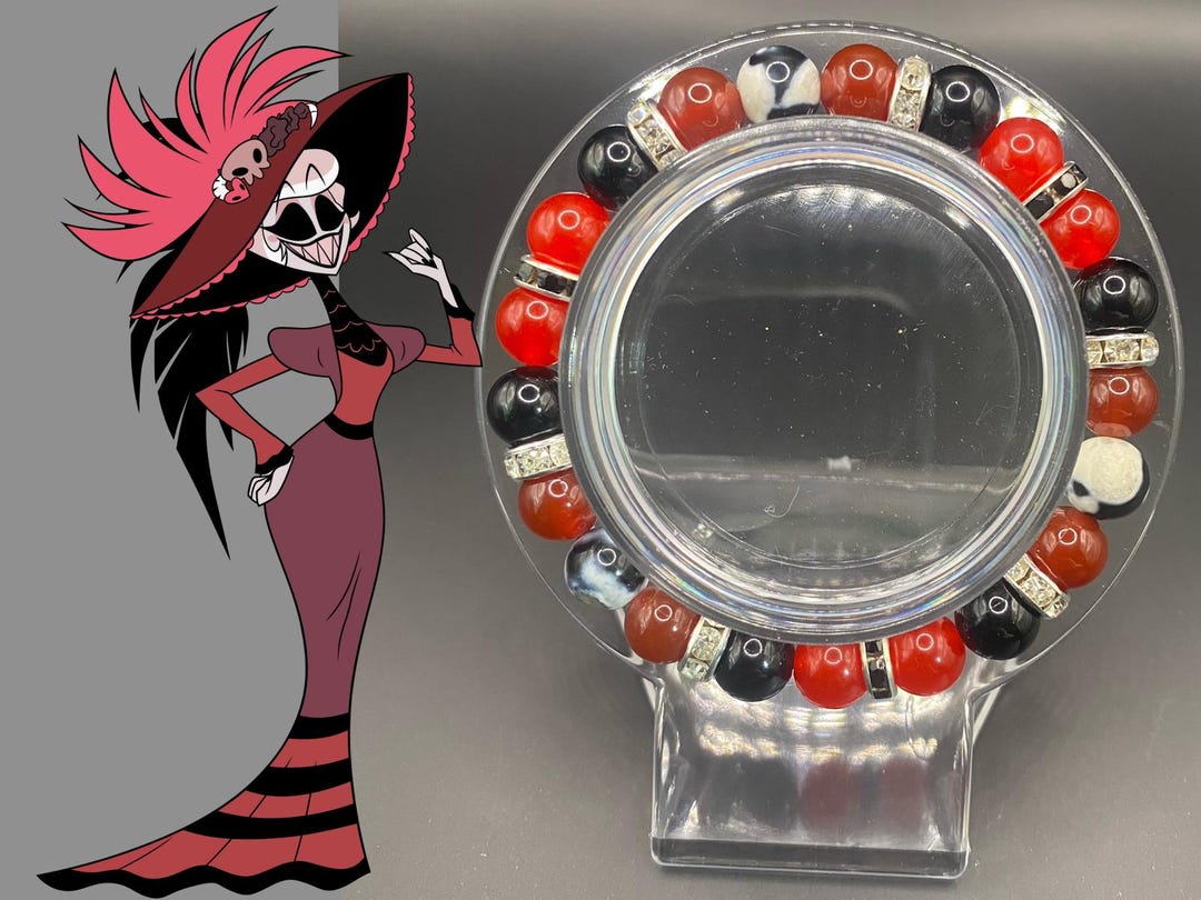Rosie - Hazbin Hotel - Real Crystal Bead Bracelet - Etsy