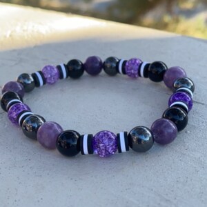 Shinso BNHA Real Crystal Bead Bracelet - Etsy