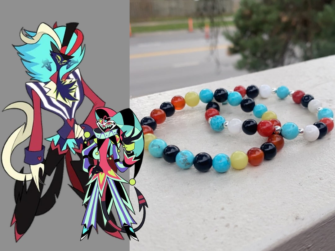 Ozzie X Fizz Ship Bracelet Helluva Boss Real Crystal Bead Bracelet - Etsy