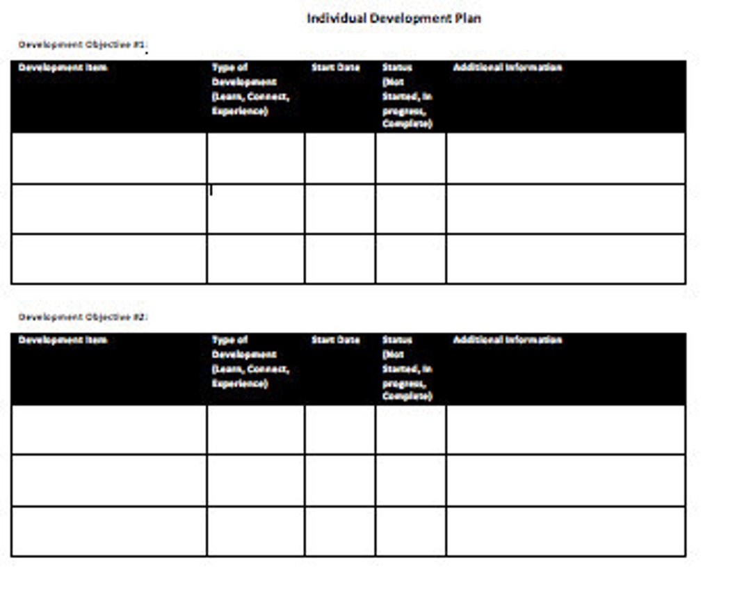 Individual Development Plan, Template, PDF, Planner - Etsy