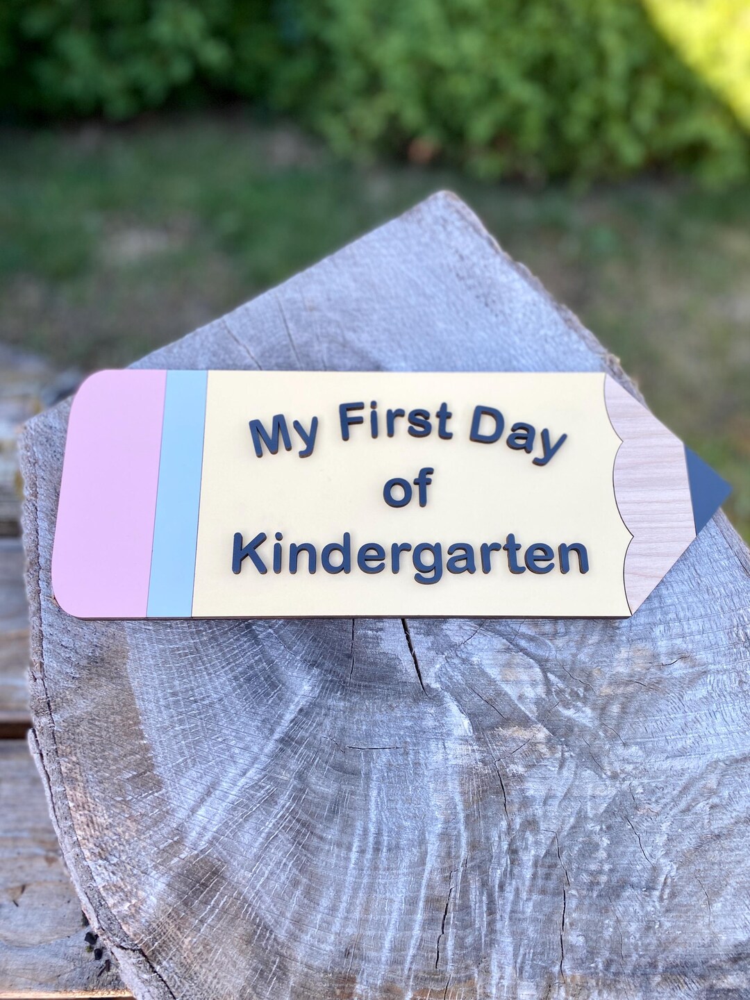 Wooden First Day of School Pencil Sign | First Day of Kindergarten ...