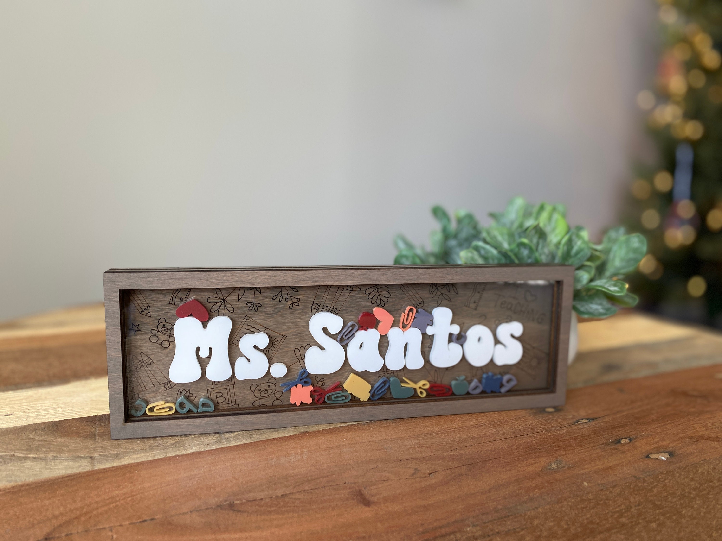 Teacher Shaker Name Plate - Etsy