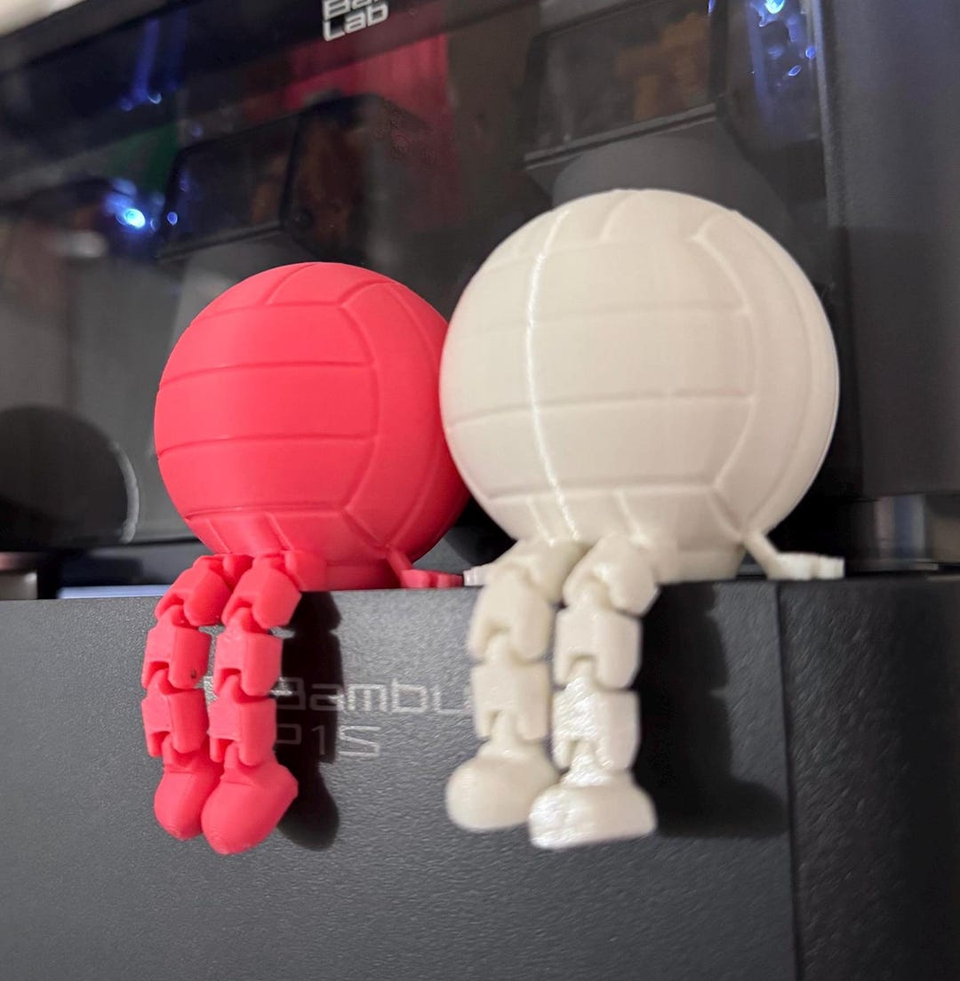 Articulated Volleyball Figure: PLA Desk Decor, Volleyball Gift 2 Pack ...
