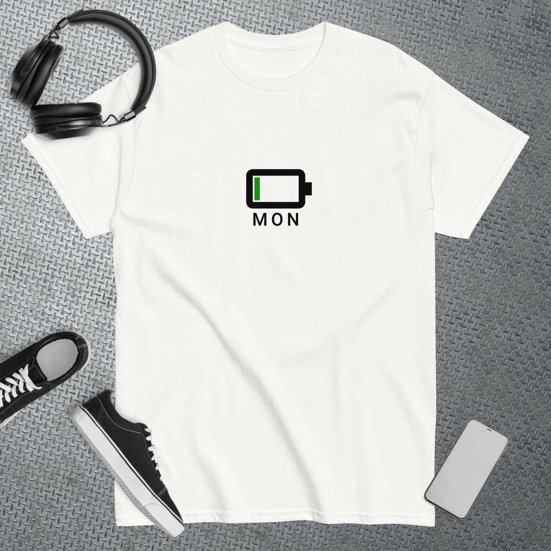 Monday Minimalist Design Tees Days of the Week Tees Daily Wear T-shirt ...