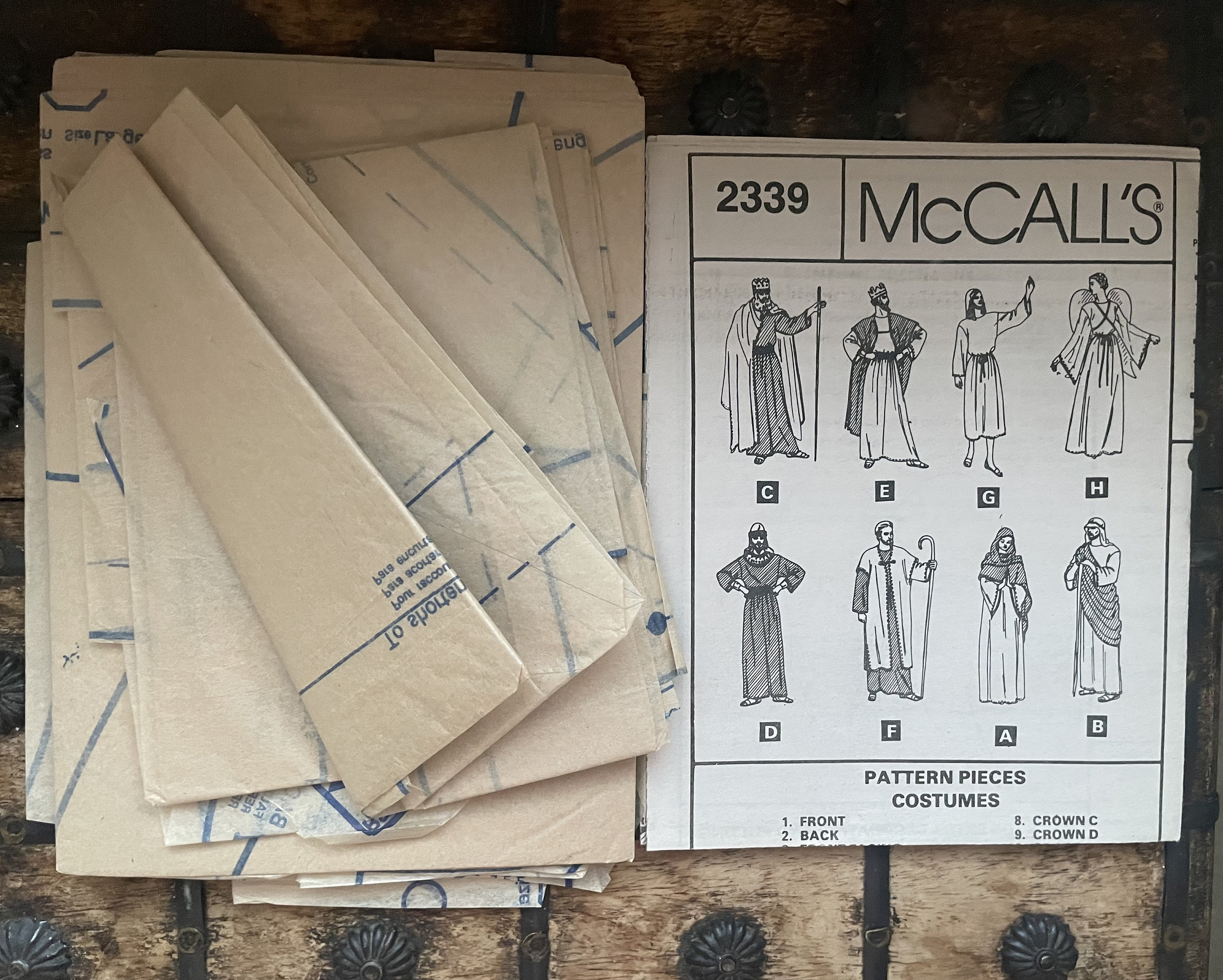 Vintage Mccall’s Biblical Sewing Patterns Costumes #2339 Size 40-42 ...