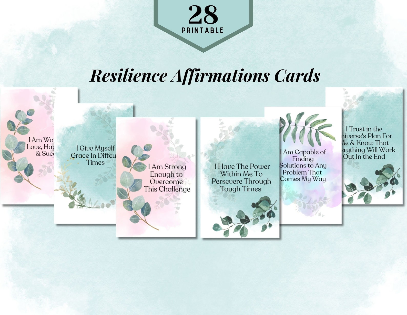 Affirmation Cards for Resilience in Challenging Times I - Etsy