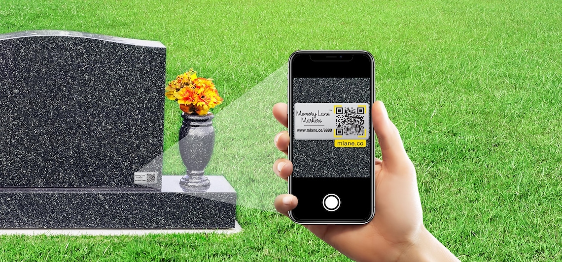 Headstone QR Tag - Etsy
