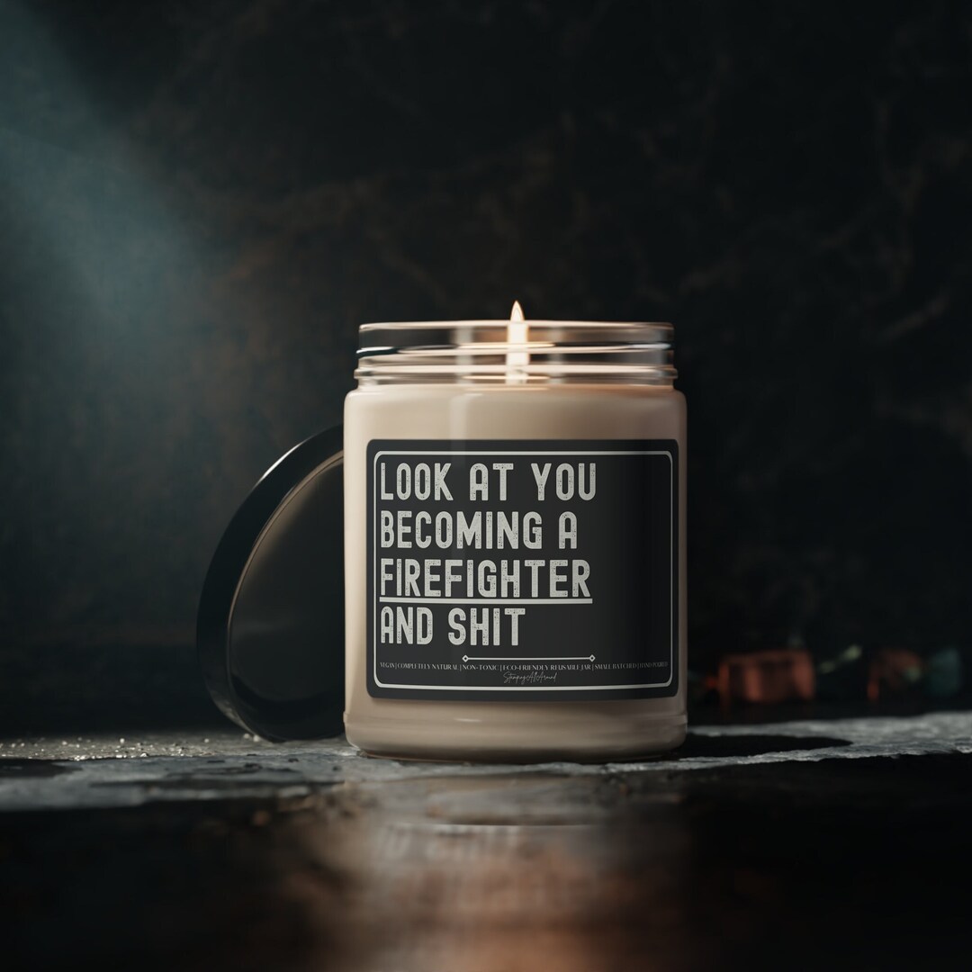 Fire Academy Graduation Firefight Soy Candle Gift, New Firefighter ...