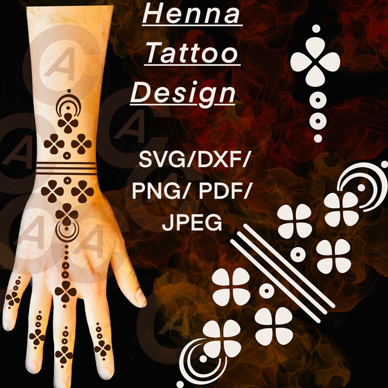 Henna Design Svg, Henna Pattern Svg, Mandala Svg, Floral Svg, Hippie ...