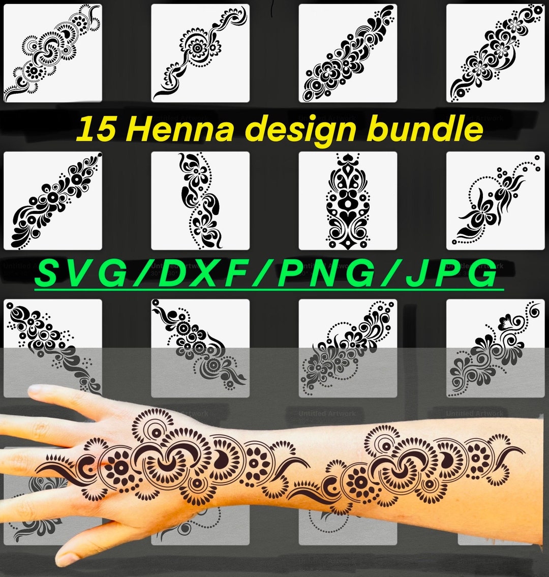 Henna Design Svg, Henna Pattern Svg, Mandala Svg, Floral Svg, Hippie ...