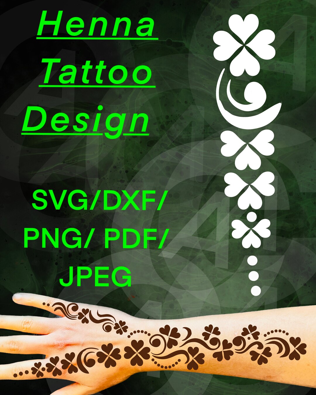Henna Design Svg, Henna Pattern Svg, Mandala Svg, Floral Svg, Hippie ...