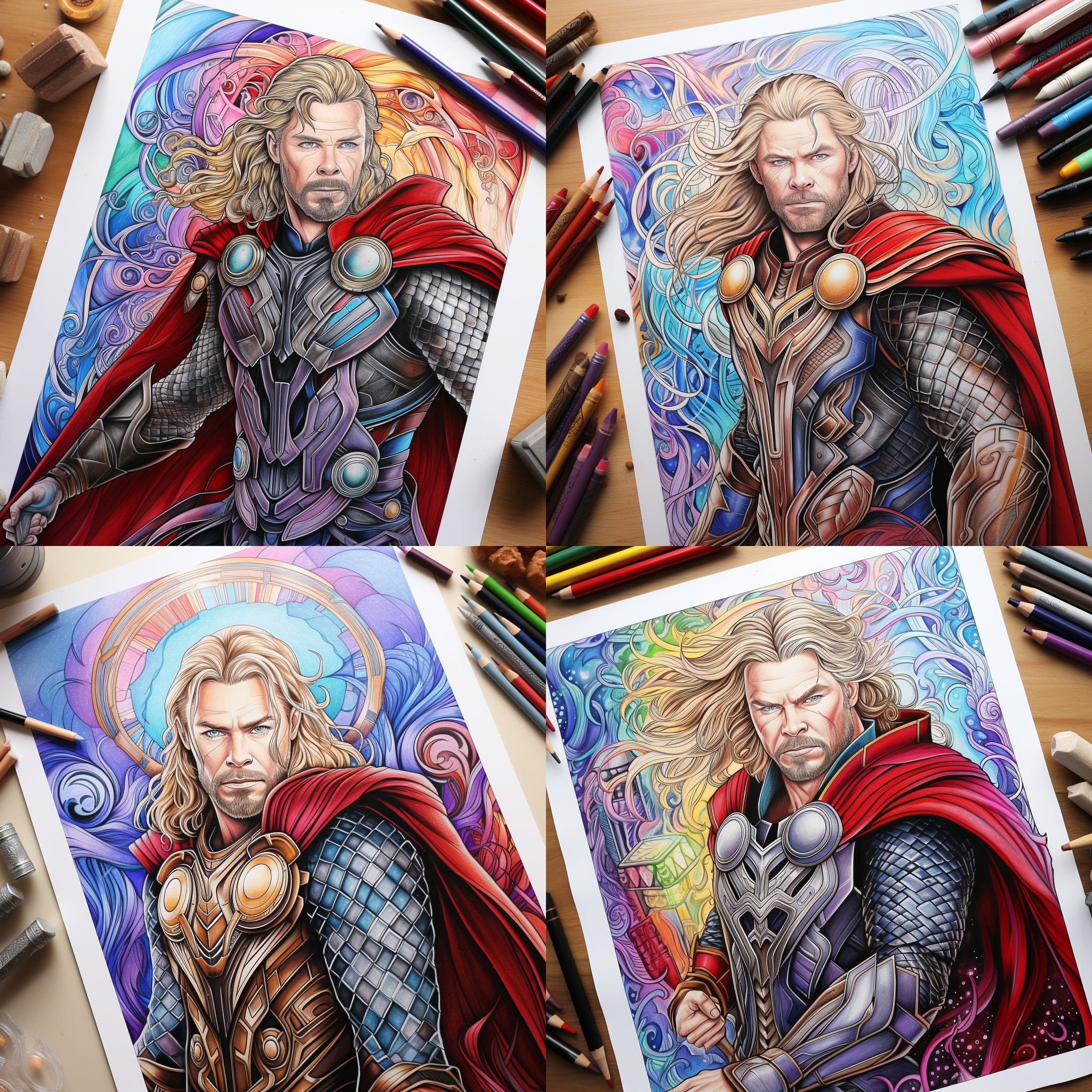 Thor Activity Coloring Sheet Printable Coloring Pages - Etsy