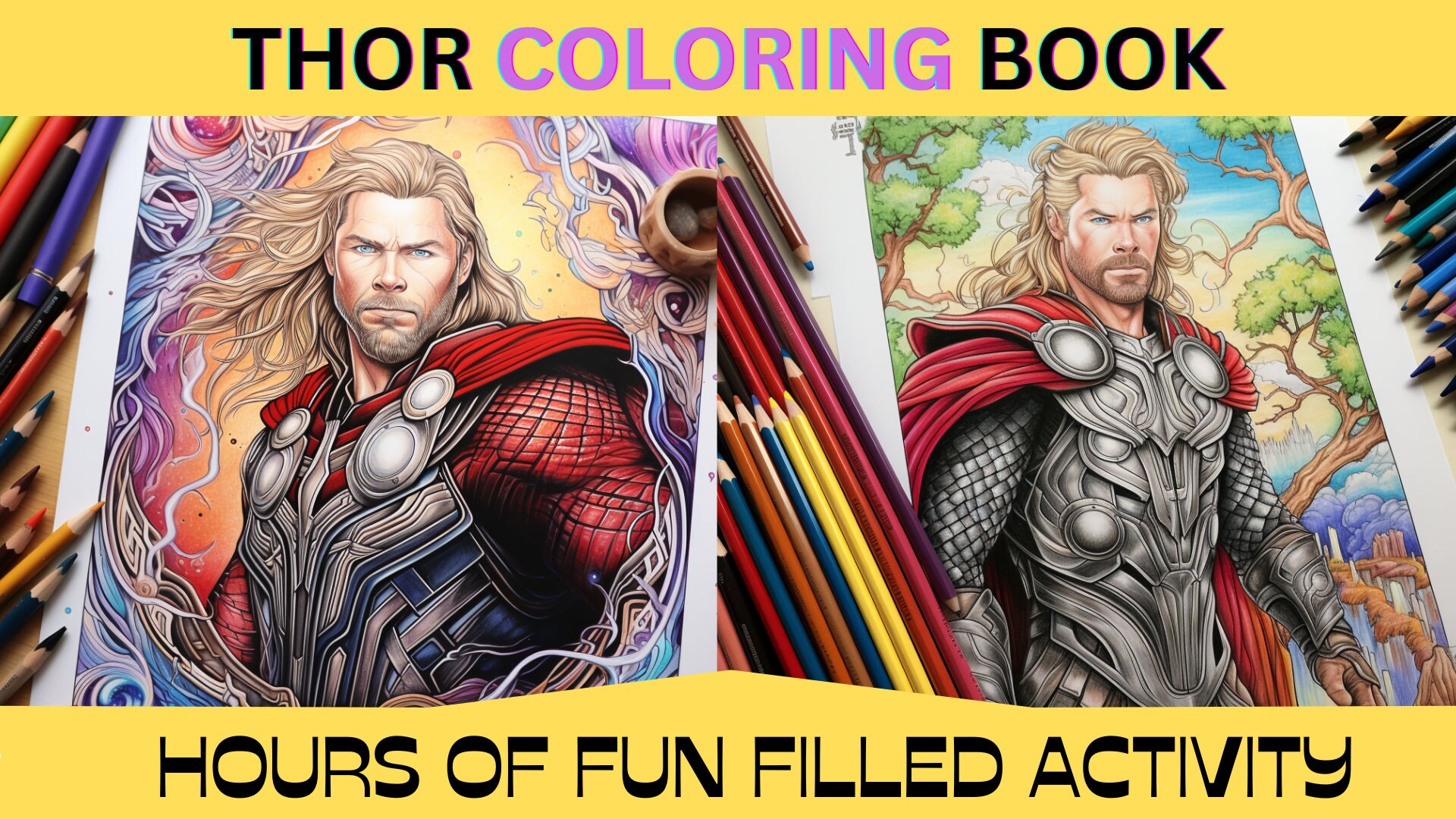 Thor Activity Coloring Sheet Printable Coloring Pages - Etsy
