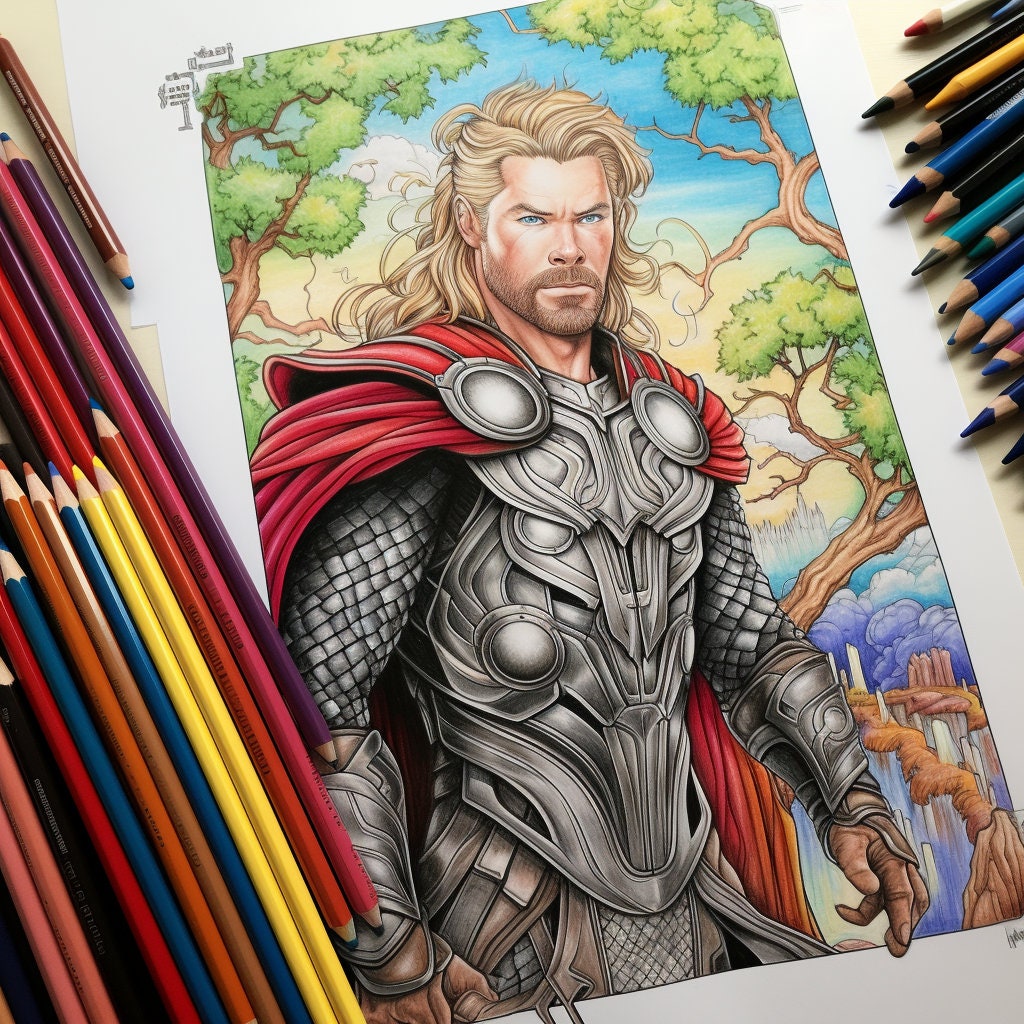 Thor Activity Coloring Sheet Printable Coloring Pages - Etsy