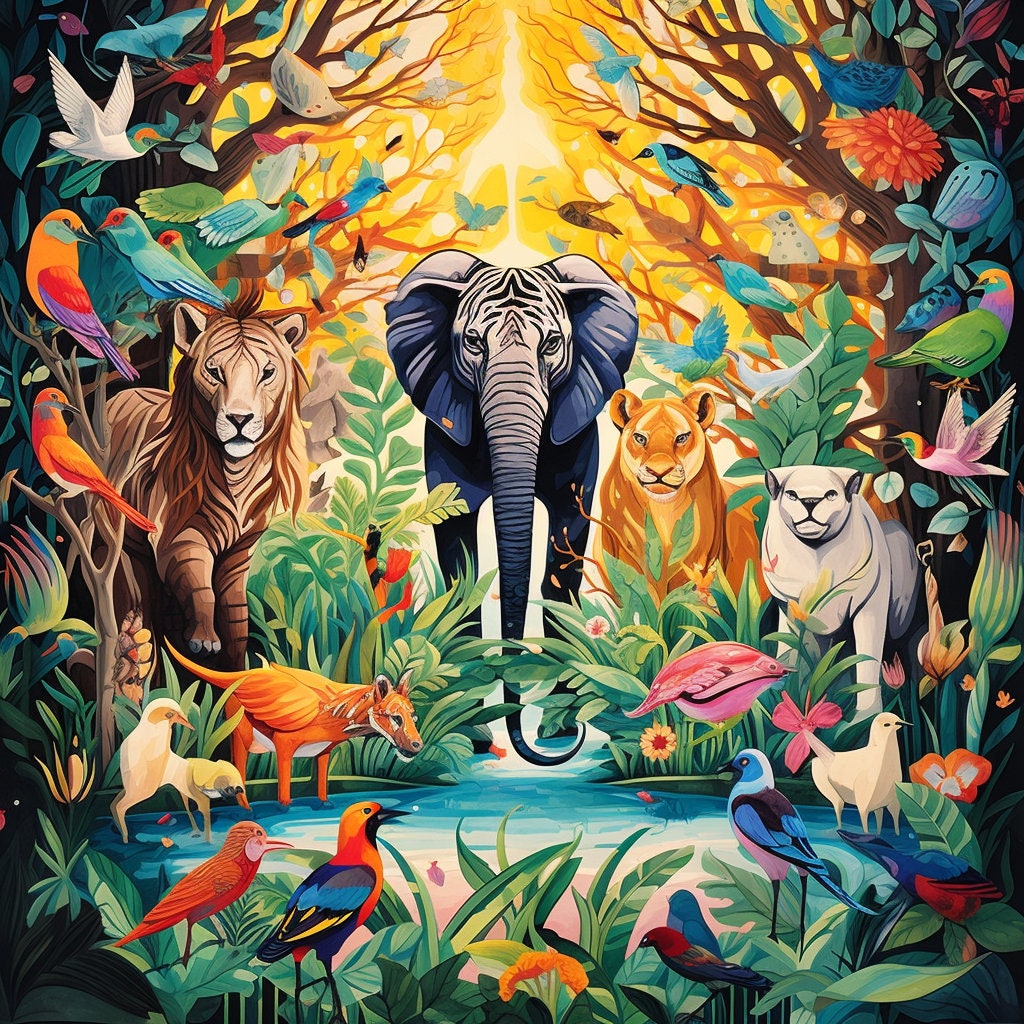 Animals Activity Coloring Sheet | 9 Printable Coloring Pages | Digital ...