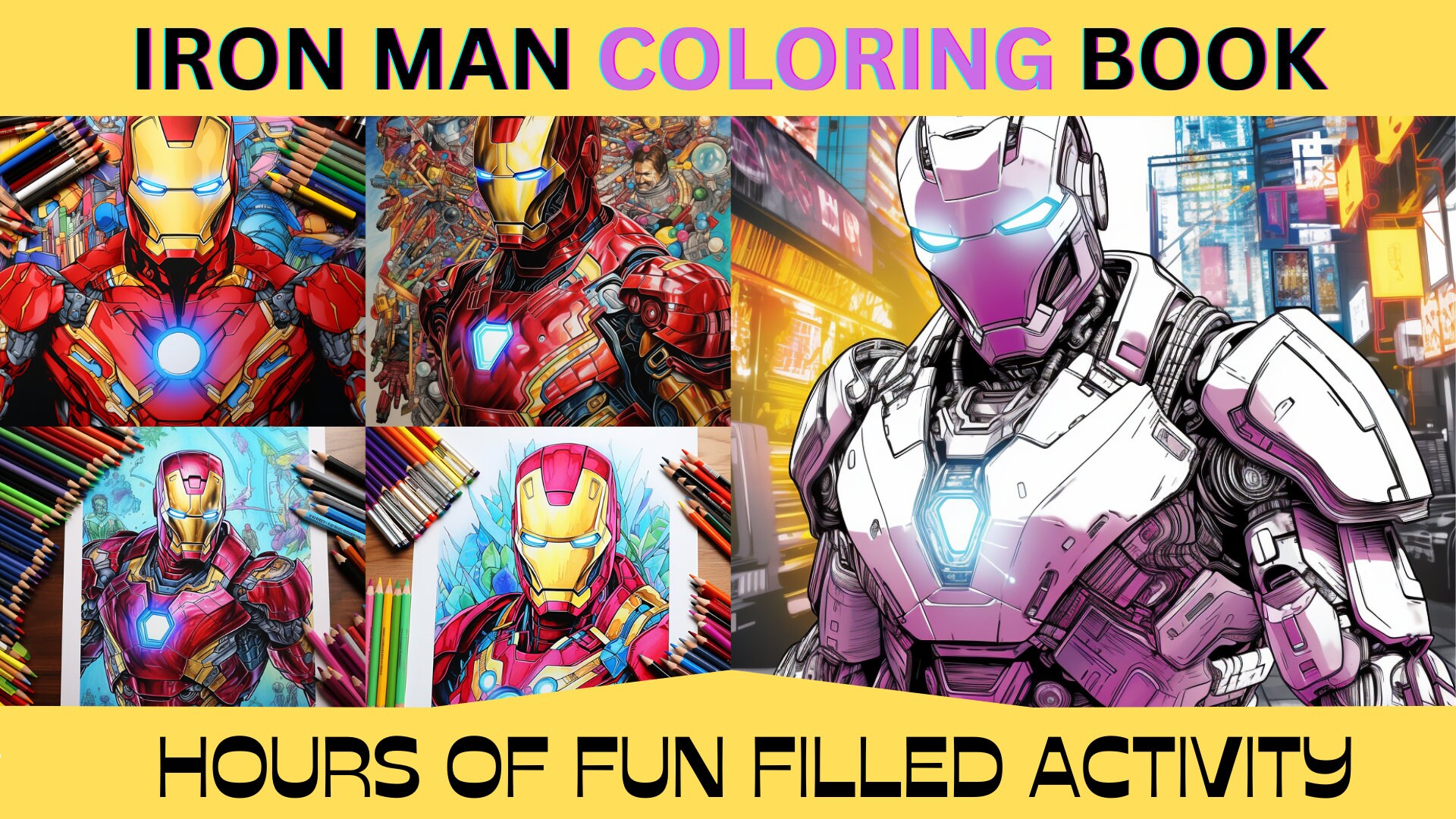 Ironman Activity Coloring Sheet | Printable Coloring Pages | Digital ...