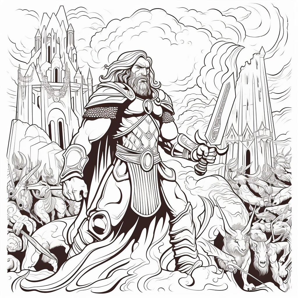 Thor Activity Coloring Sheet Printable Coloring Pages - Etsy
