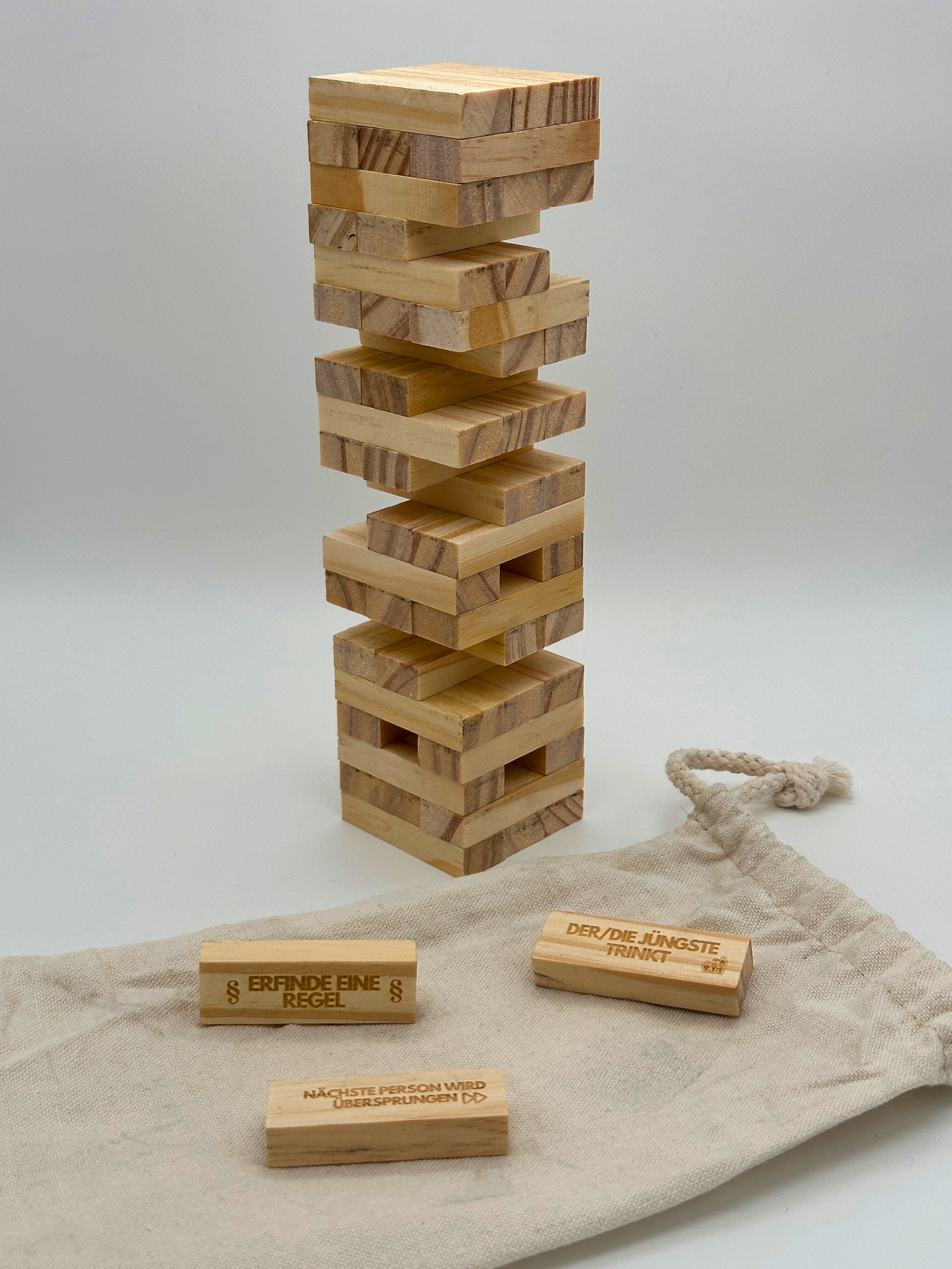 Wobble Tower Drinking Game Jenga Wooden Tower - Etsy