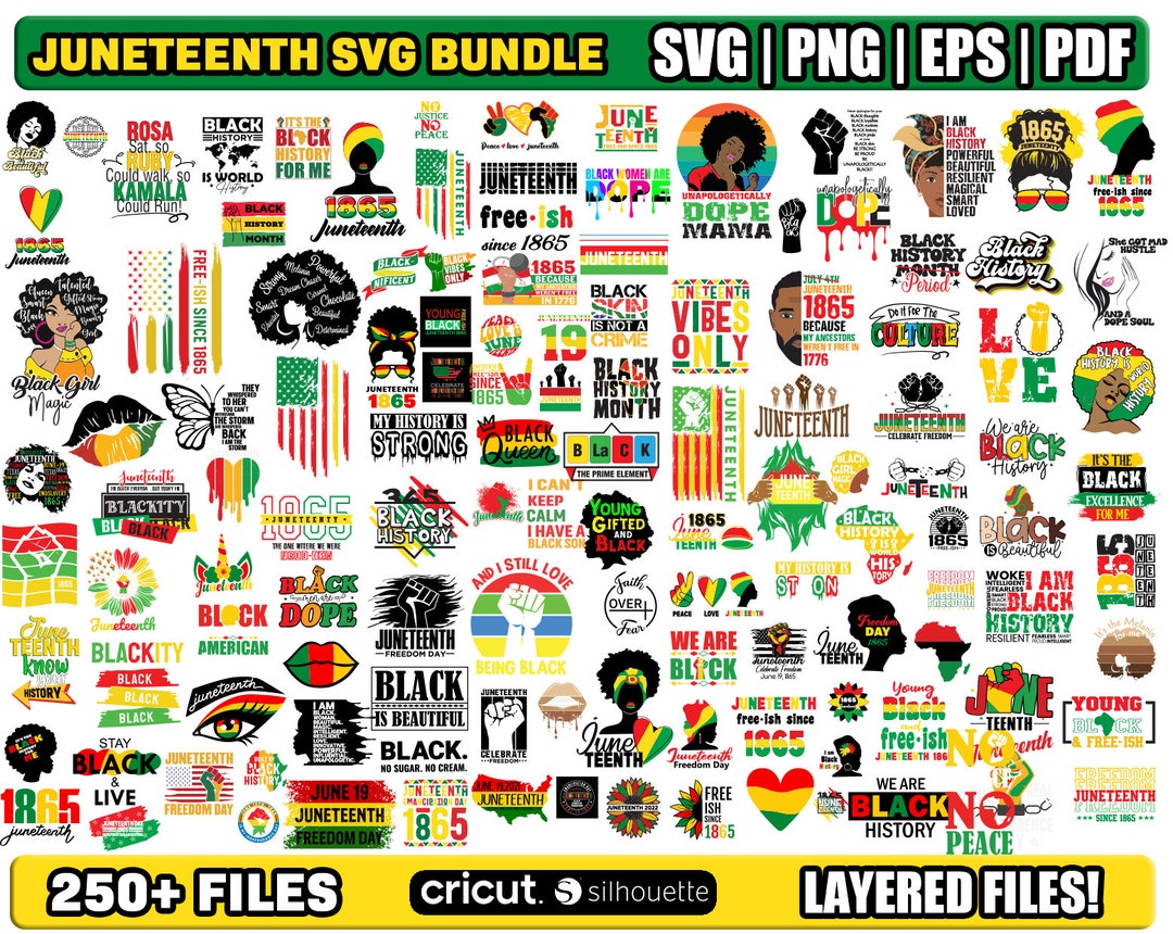 Juneteenth Svg Bundle, Juneteenth Png, Juneteenth Flag, Black History ...