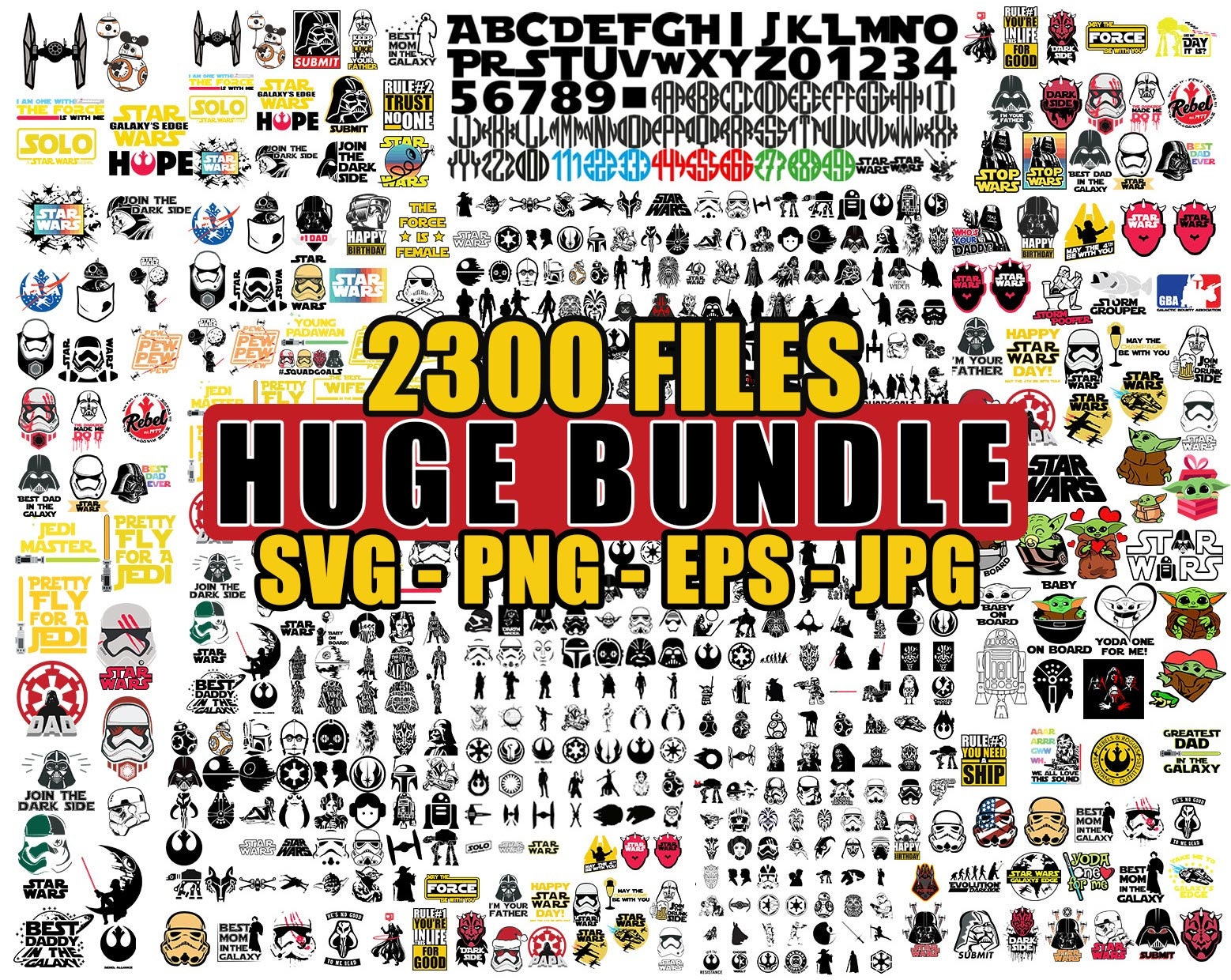 Star Wars Svg Bundle 2300 Star Wars Files Star Wars Cut - Etsy Canada