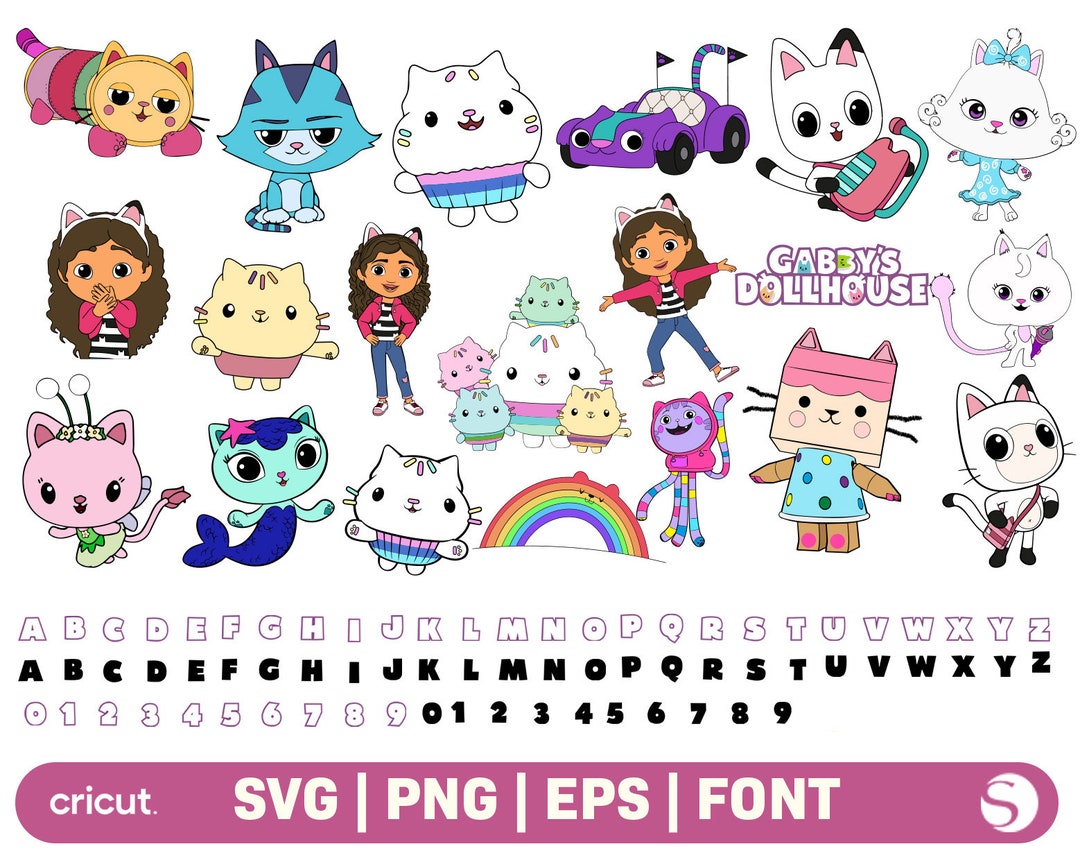 Gabby Dollhouse Svg, Gabbys Dollhouse Png, Clipart Files, Svg for ...