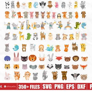 Cute Animal Svg, Layered Files, Animal Svg for Cricut, Baby Animal Svg ...