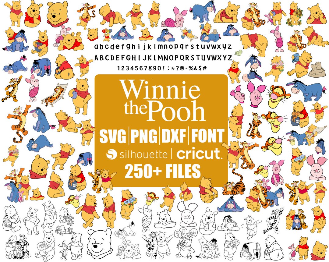 Winnie the Pooh Layered Svg, Pooh Svg Bundle, Winnie the Pooh Png ...