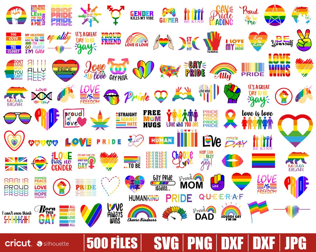 Lgbt Svg Bundle Gay Pride Svg Lgbt Png Files Lesbian Svg Lgbt Svg
