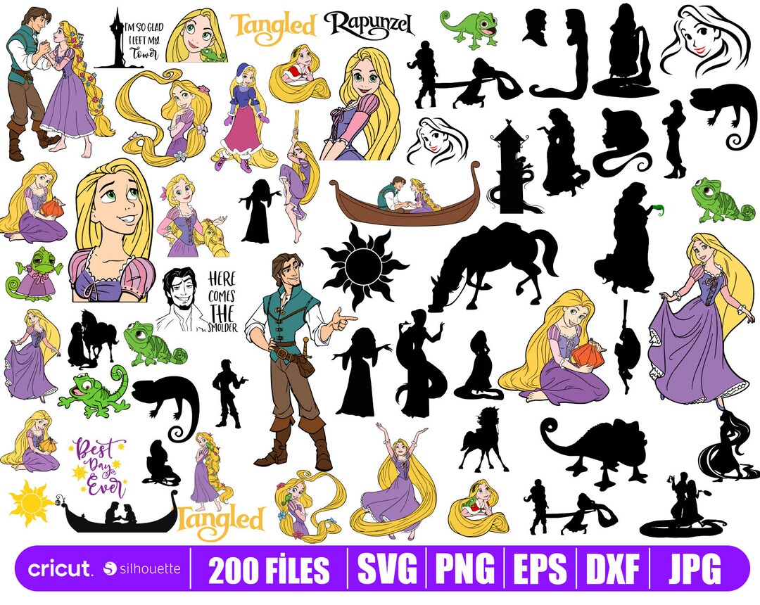 Rapunzel Svg Bundle, Tangled SVG for Cricut, Princess Svg, Princess ...