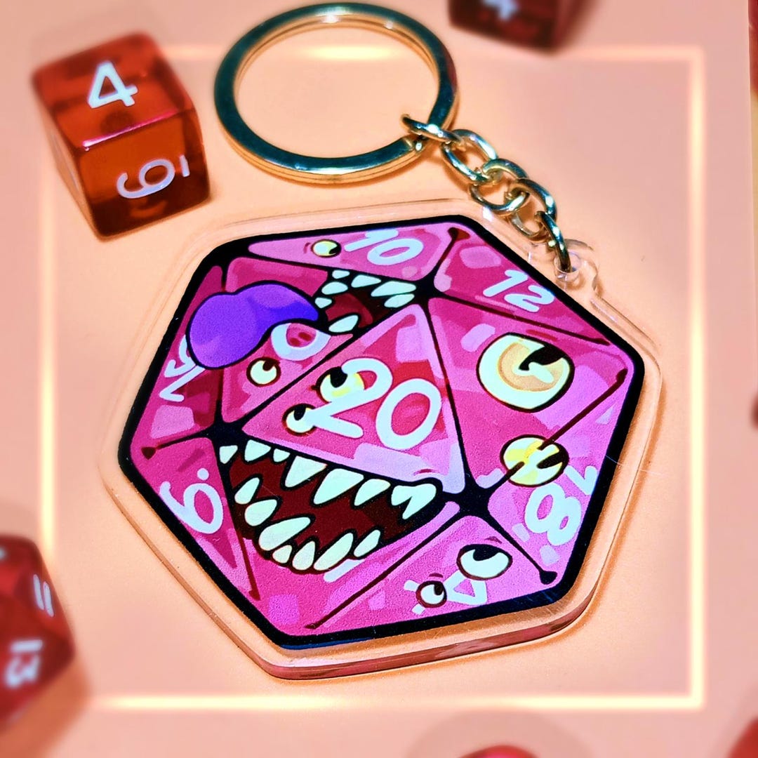 Charm | D20 Dice Mimic | Double Sided | Different Designs | Dnd | TTRPG ...