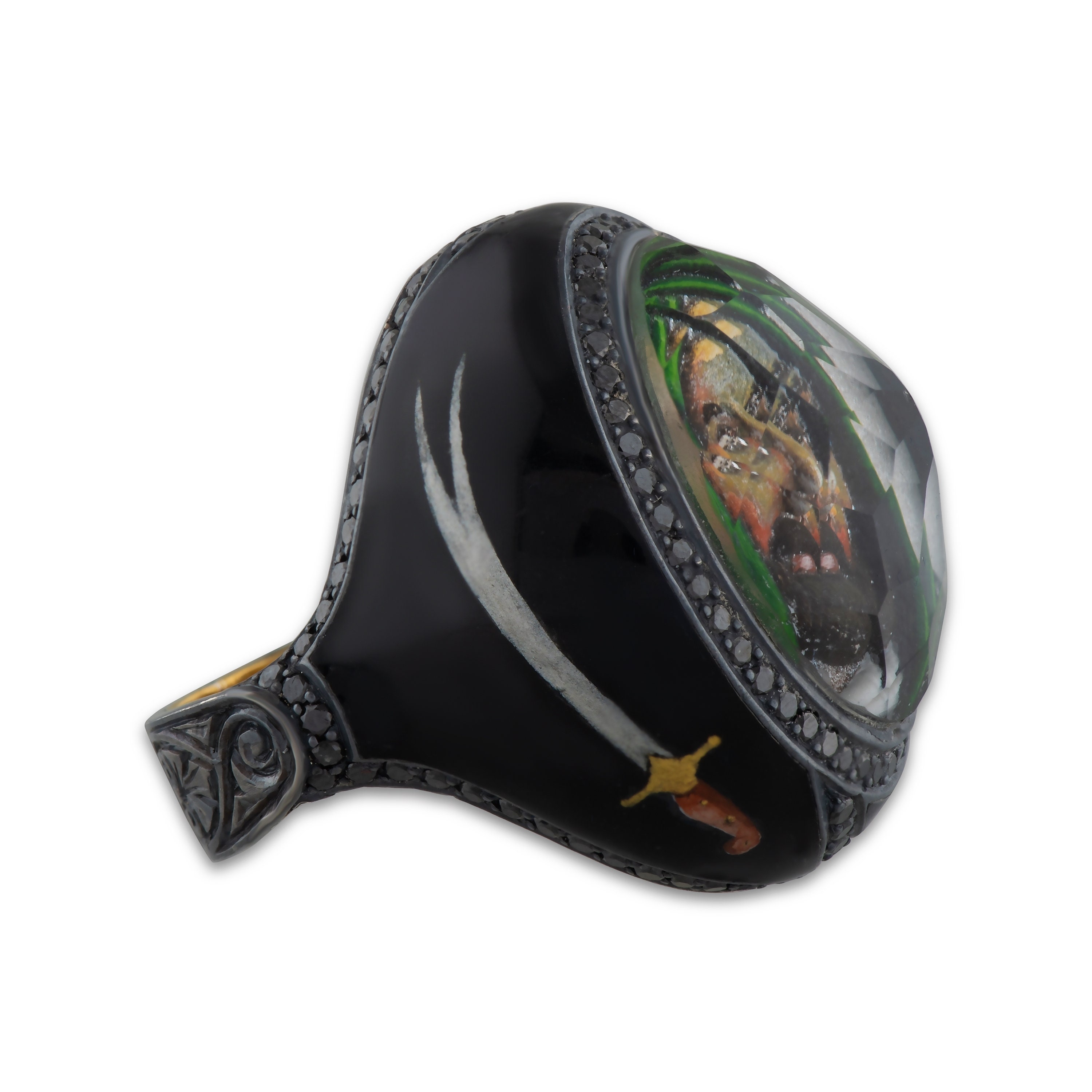 Chunky Imam Ali Signet Ring, Unisex Zulfiqar Sword Islamic Ring, 24K ...