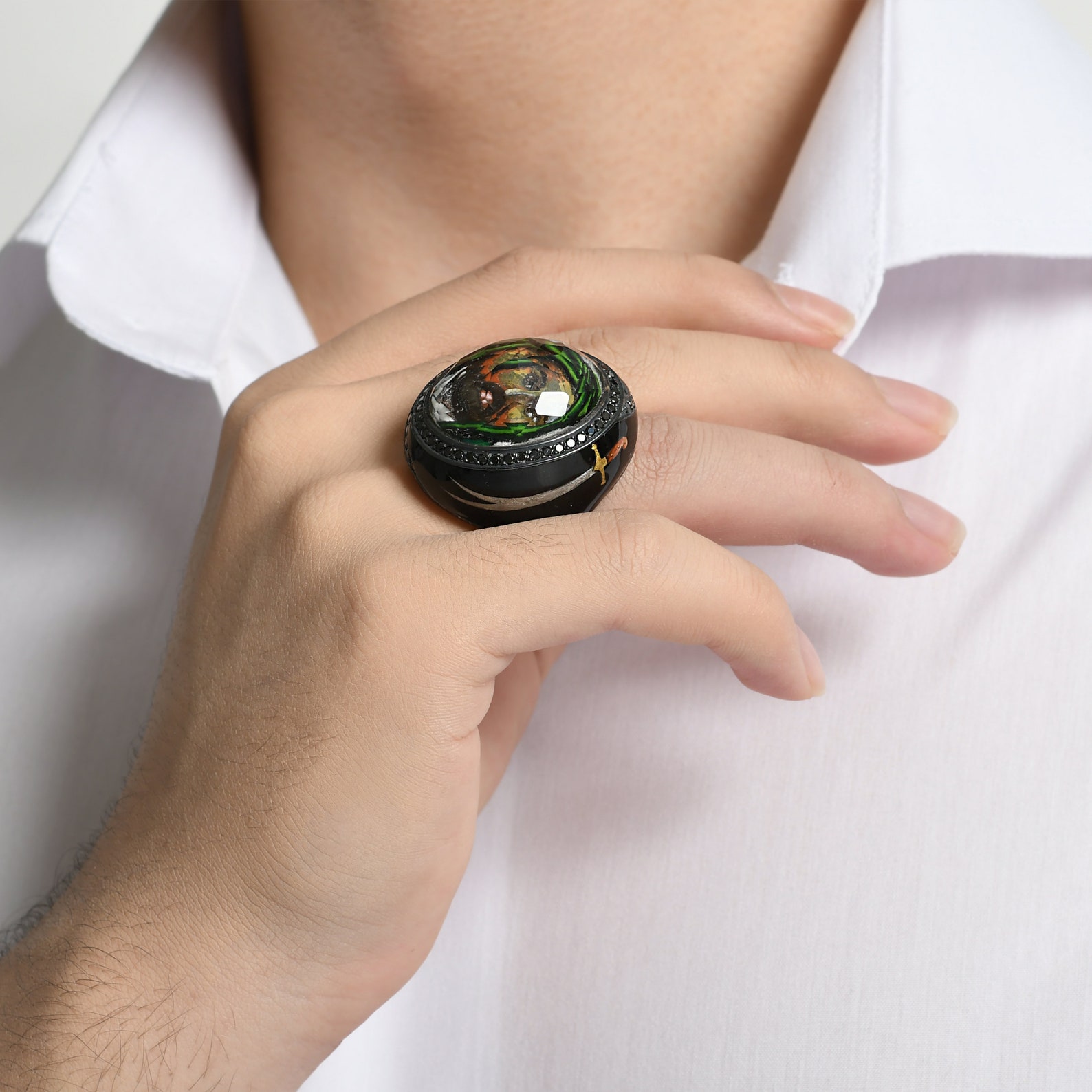 Chunky Imam Ali Signet Ring, Unisex Zulfiqar Sword Islamic Ring, 24K ...