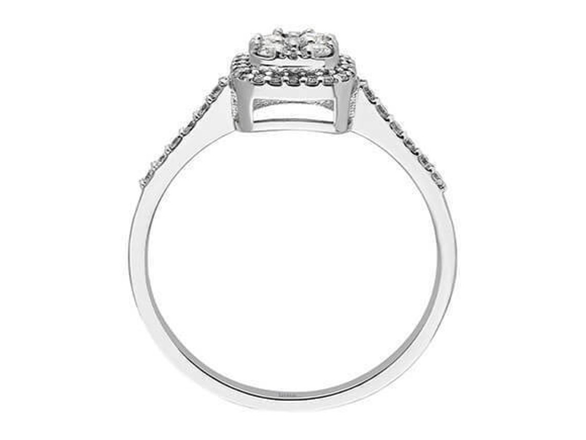 Genuine Diamonds Pave Engagement Ring, 14K Gold Women Promise Ring, 0. ...