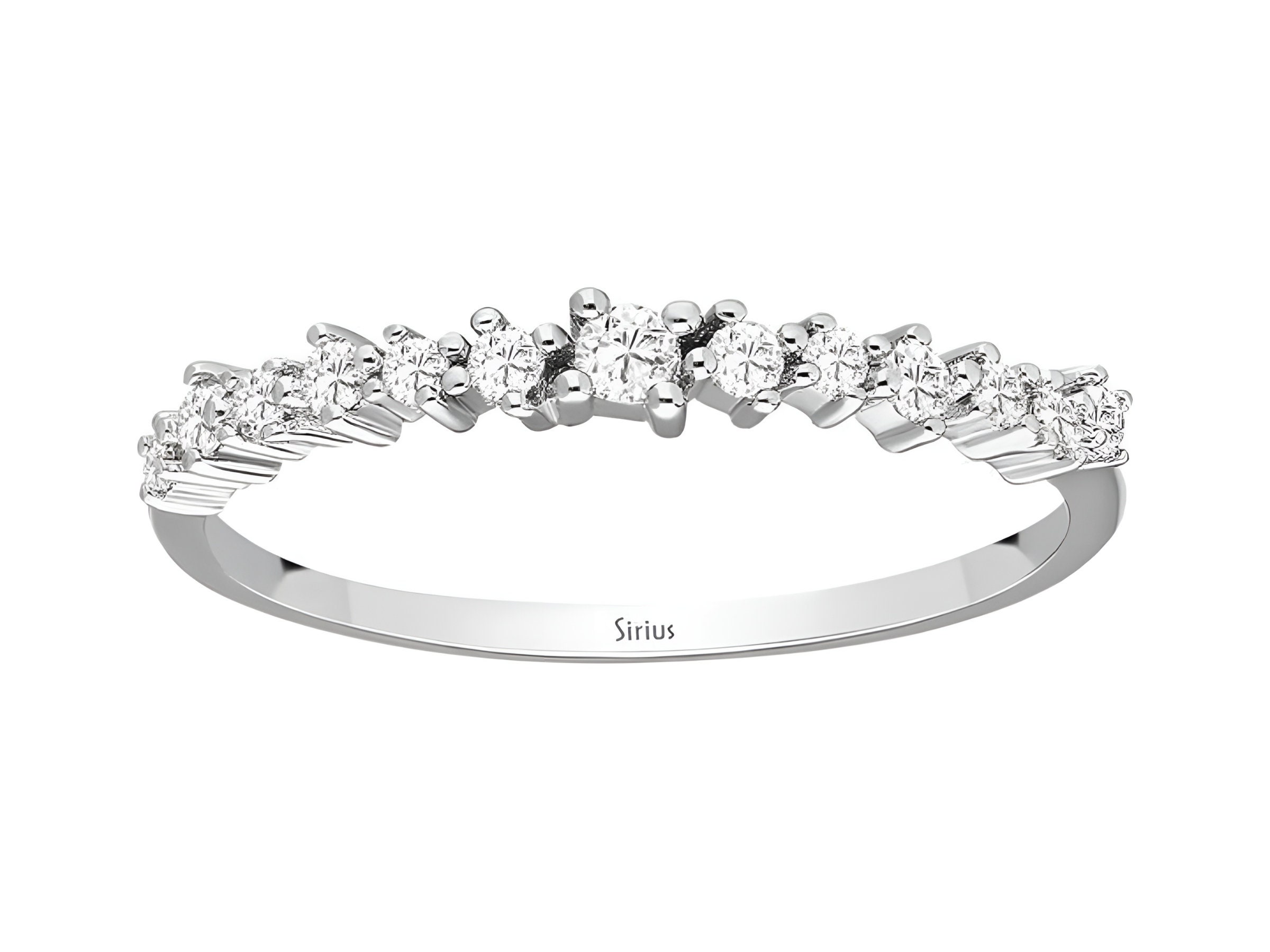 Delicate Eternity Ring, Diamond Eternity Band, 14K Gold Half Eternity ...