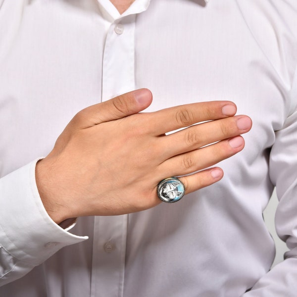 Wolf Diamond Ring - Etsy