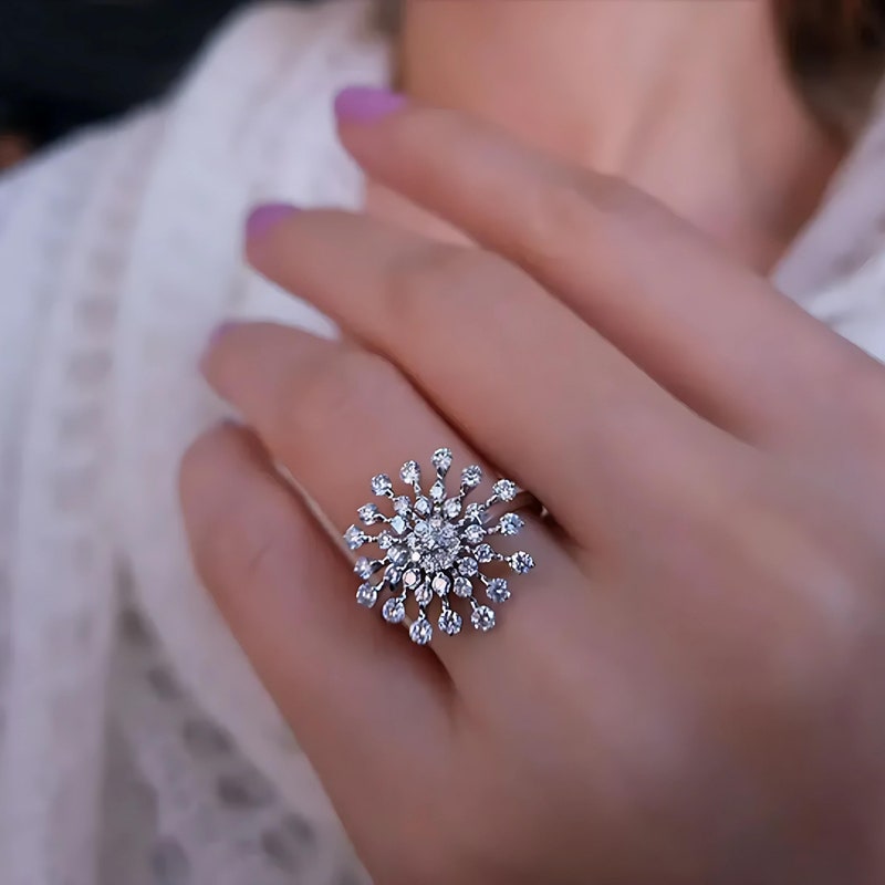 Snowflake Ring - Etsy