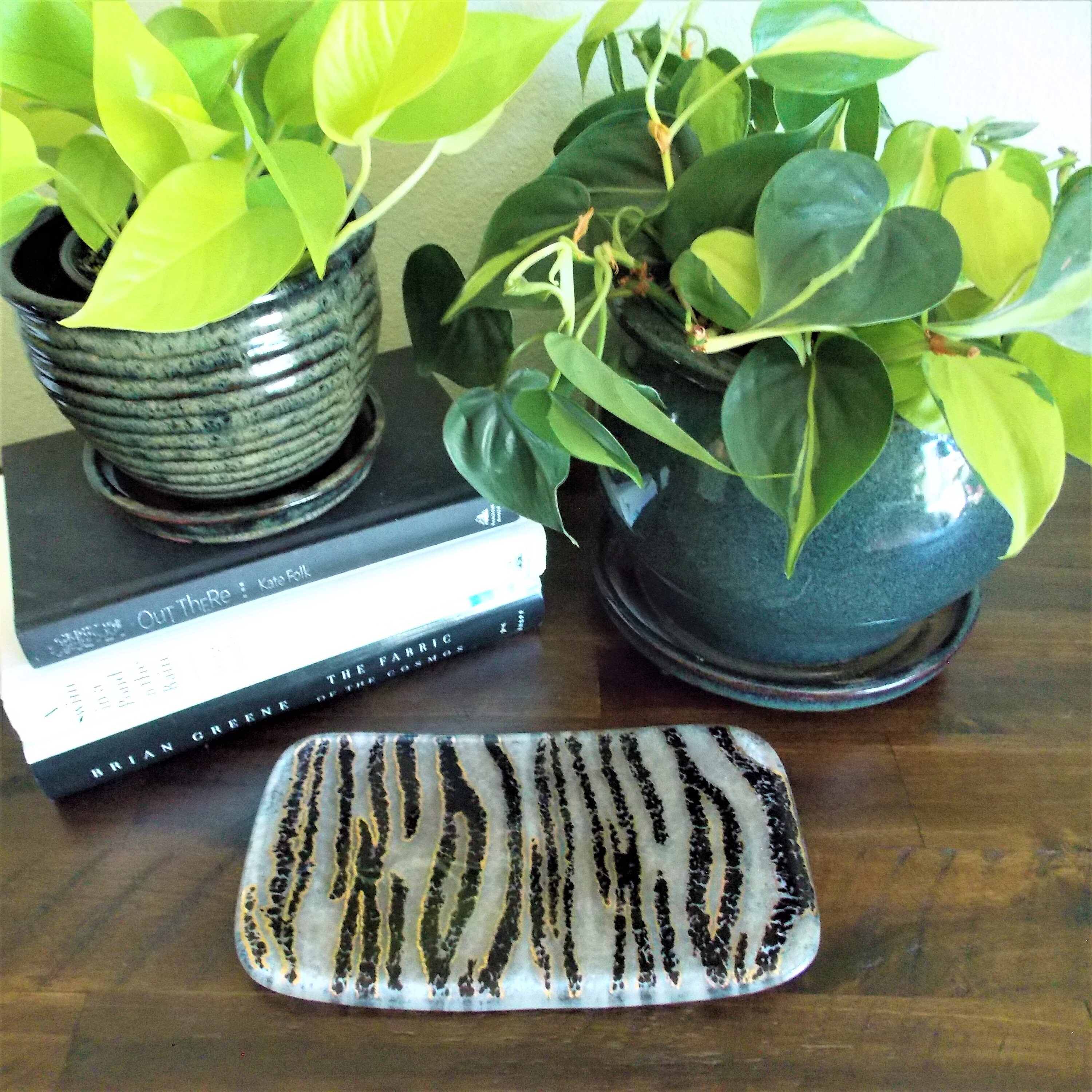Handcrafted Fused Glass Animal Print Decorative Accent Tray - Etsy