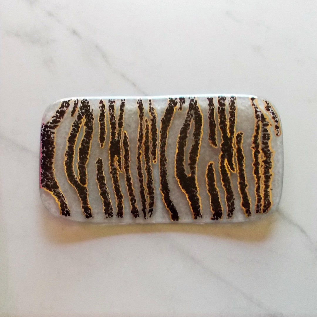 Handcrafted Fused Glass Animal Print Decorative Accent Tray - Etsy