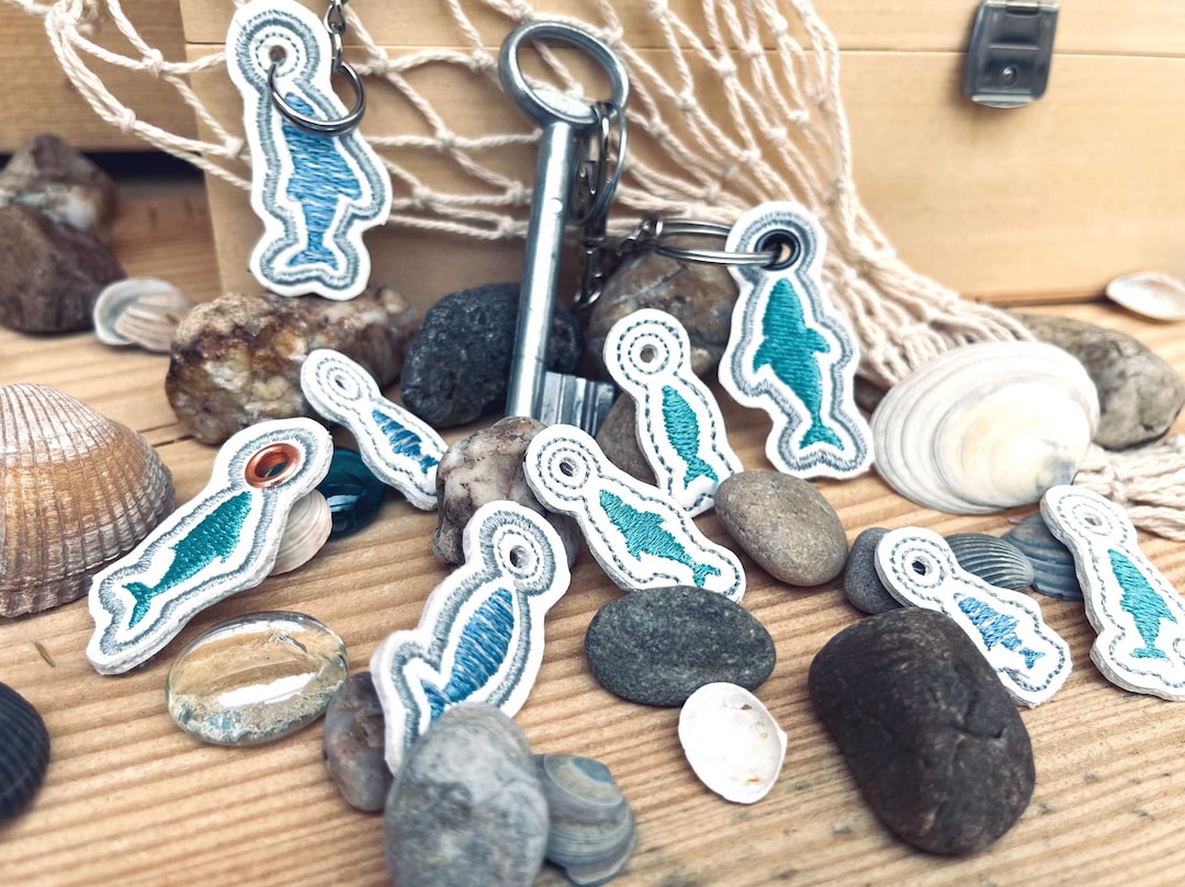 Zipper Puller Fish ITH for 4x4'' Hoop, Maritime in the Hoop Mini Charms ...