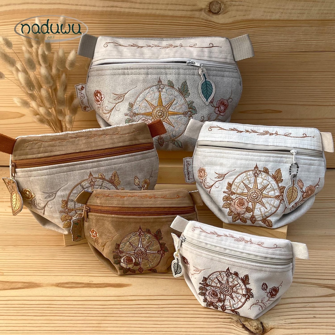 Embroidery File Shoulder Bag Set With 5 Sizes, ITH Embroidery Bag With ...