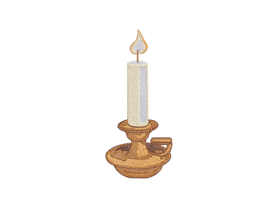 Embroidery File Candle 4 Sizes Machine Embroidery Candlestick - Etsy