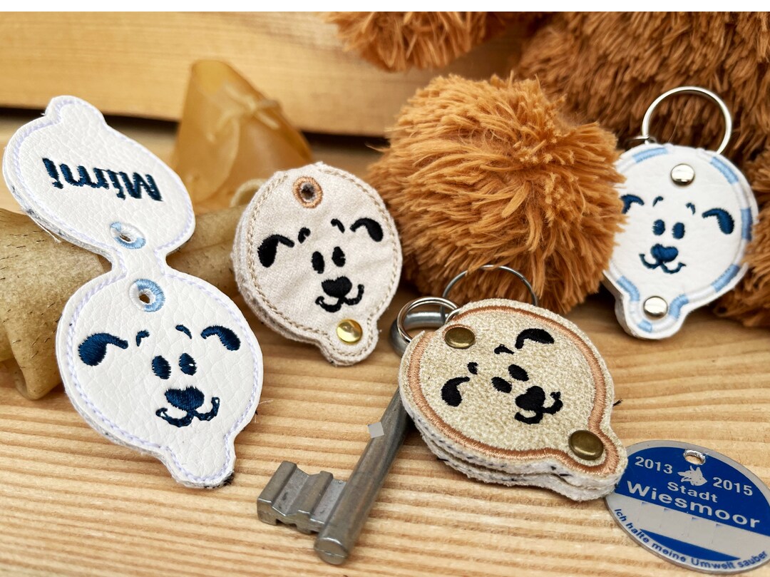 Dog Tag Pendant in the Hoop Dog Tag Protector Round Embroidery Design ...