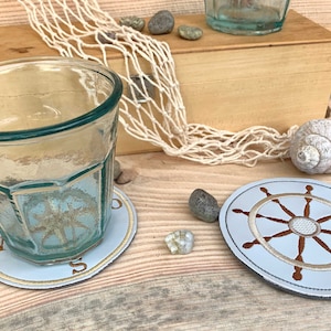 Compass Mug Rug Embroidery File Maritime Coaster Set in the Hoop 5 ...