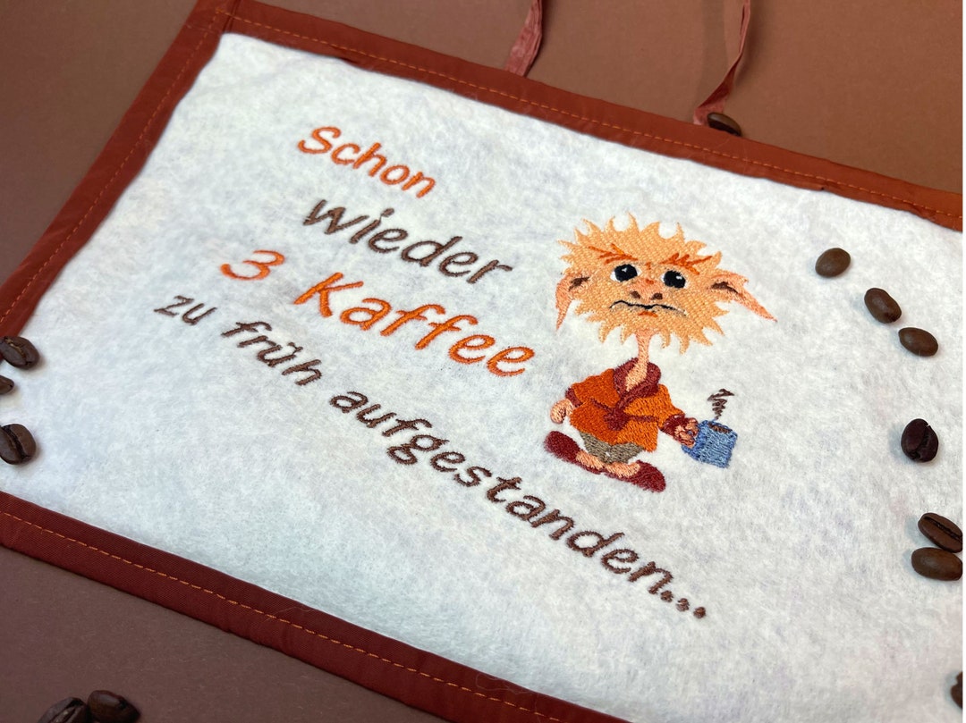 Embroidery File Coffee Troll Coffee Troll 4 Sizes Machine Embroidery - Etsy