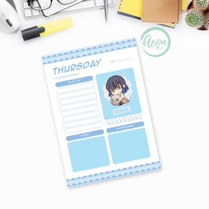 Chibi Anime Daily Journal - Printable Undated Digital Daily Journal ...