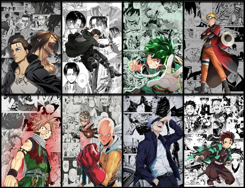 Anime Manga Character Poster _ Minimalist Anime Poster _ Minimalist ...