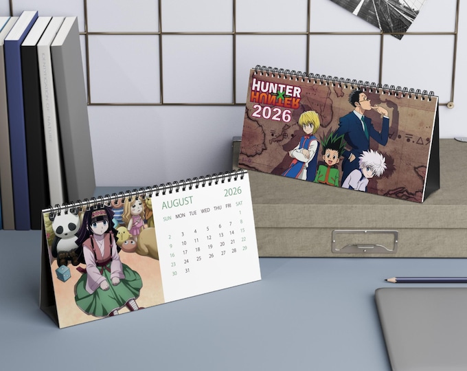 2026 Anime-inspired Desktop Calendar – Cute Kawaii Art, Aesthetic Desk ...