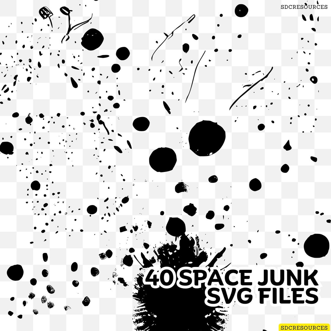 40 SVG Space Junk Noise Files | Cricut Print on Demand Canva Instant ...