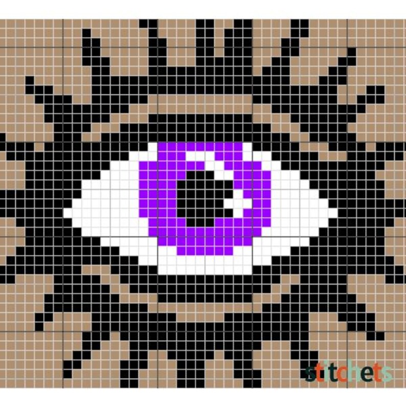 Eye Pixel Motifs PDF Crochet Pattern Bundle - Etsy